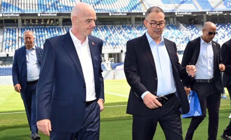 FIFA President Gianni Infantino visits Tangier Grand stadium | APAnews ...